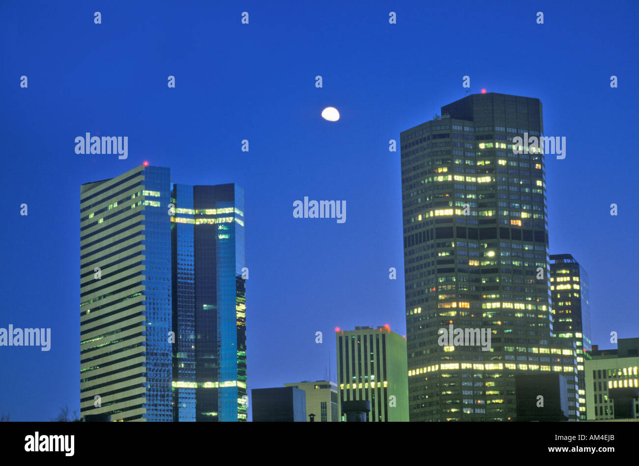 Mile High City at twilight Denver Colorado Stock Photo - Alamy