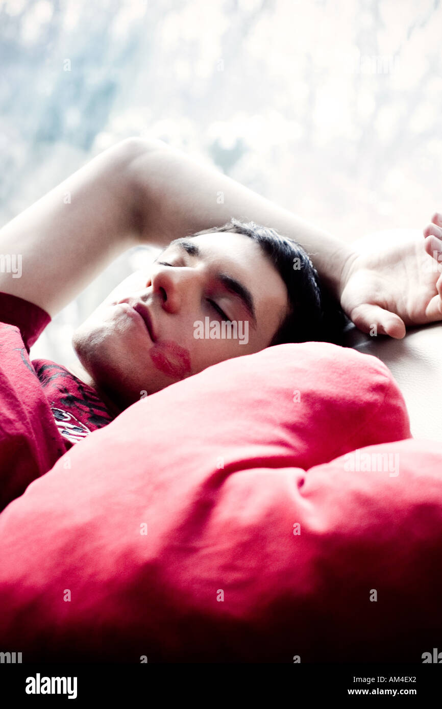 Male model laying down in hi-res stock photography and images - Alamy