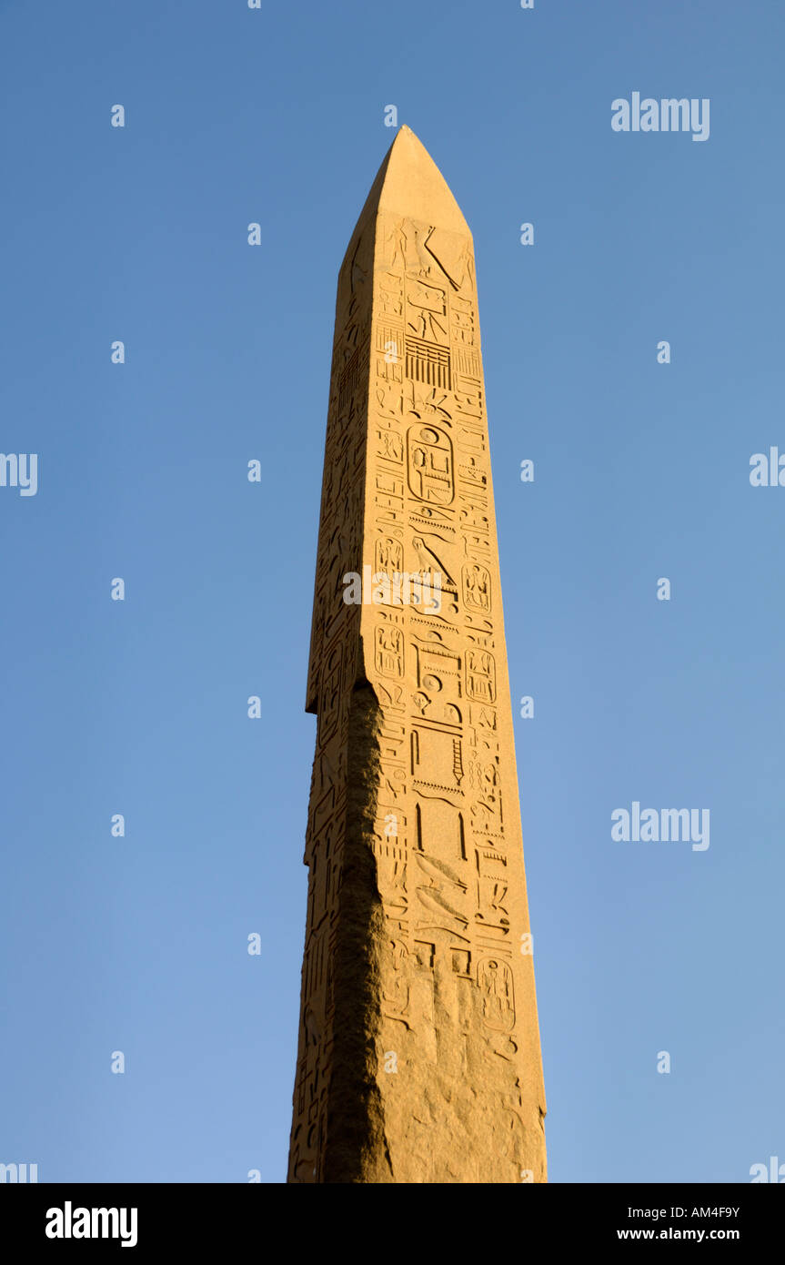 Obelisk Karnak temple Egypt North Africa Stock Photo - Alamy