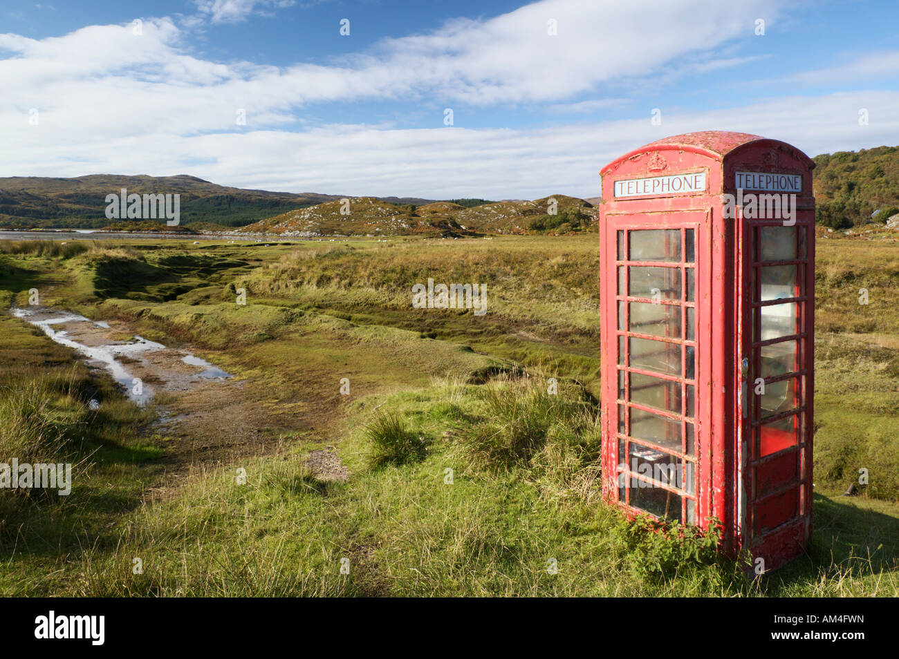 British telecom phone box moidart hi-res stock photography and images ...