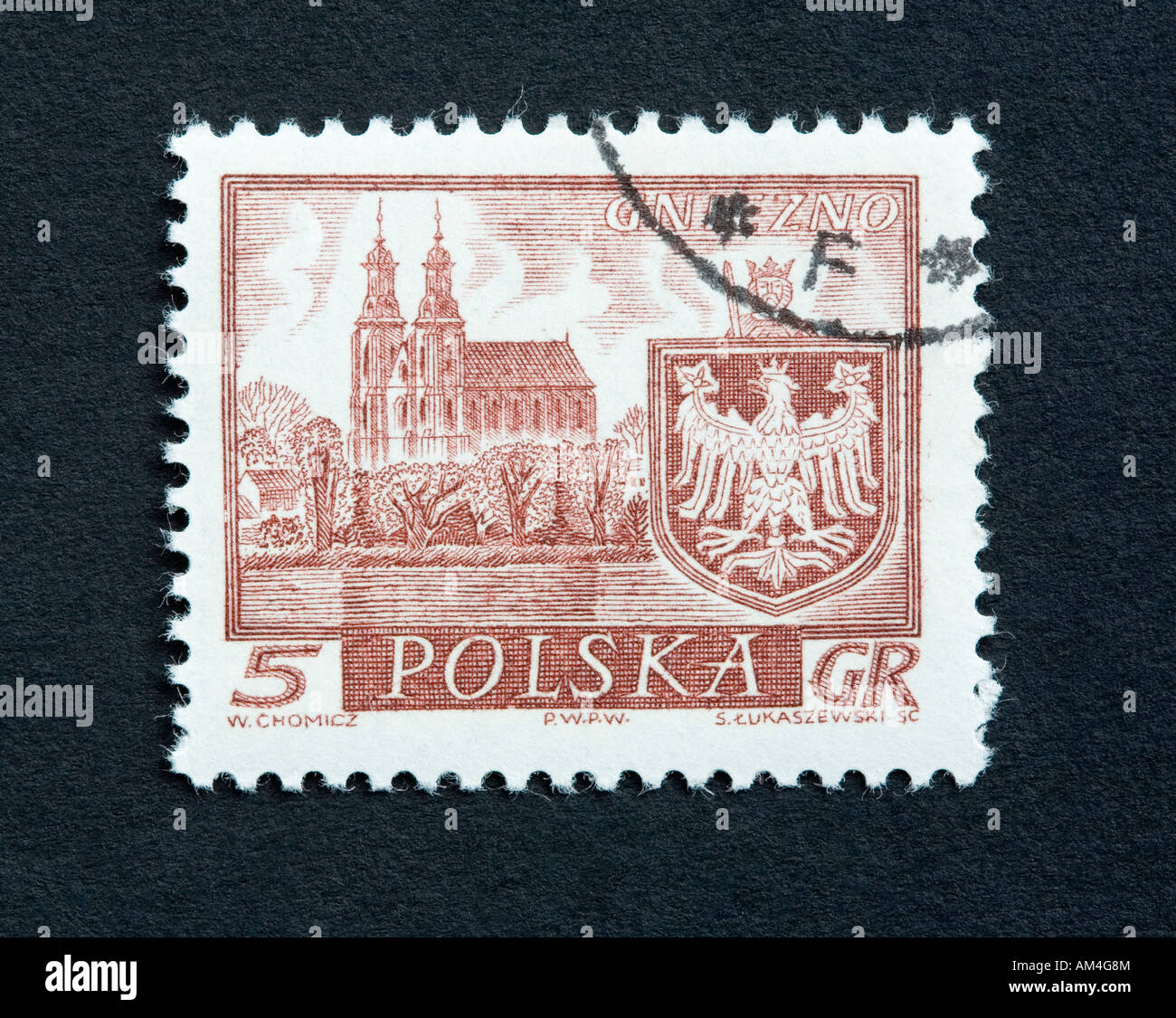 Polish postage stamp Stock Photo - Alamy