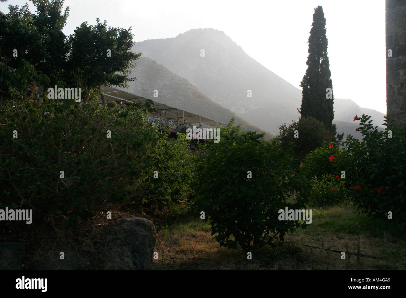 Mountains above the village of Bellapais Stock Photo - Alamy