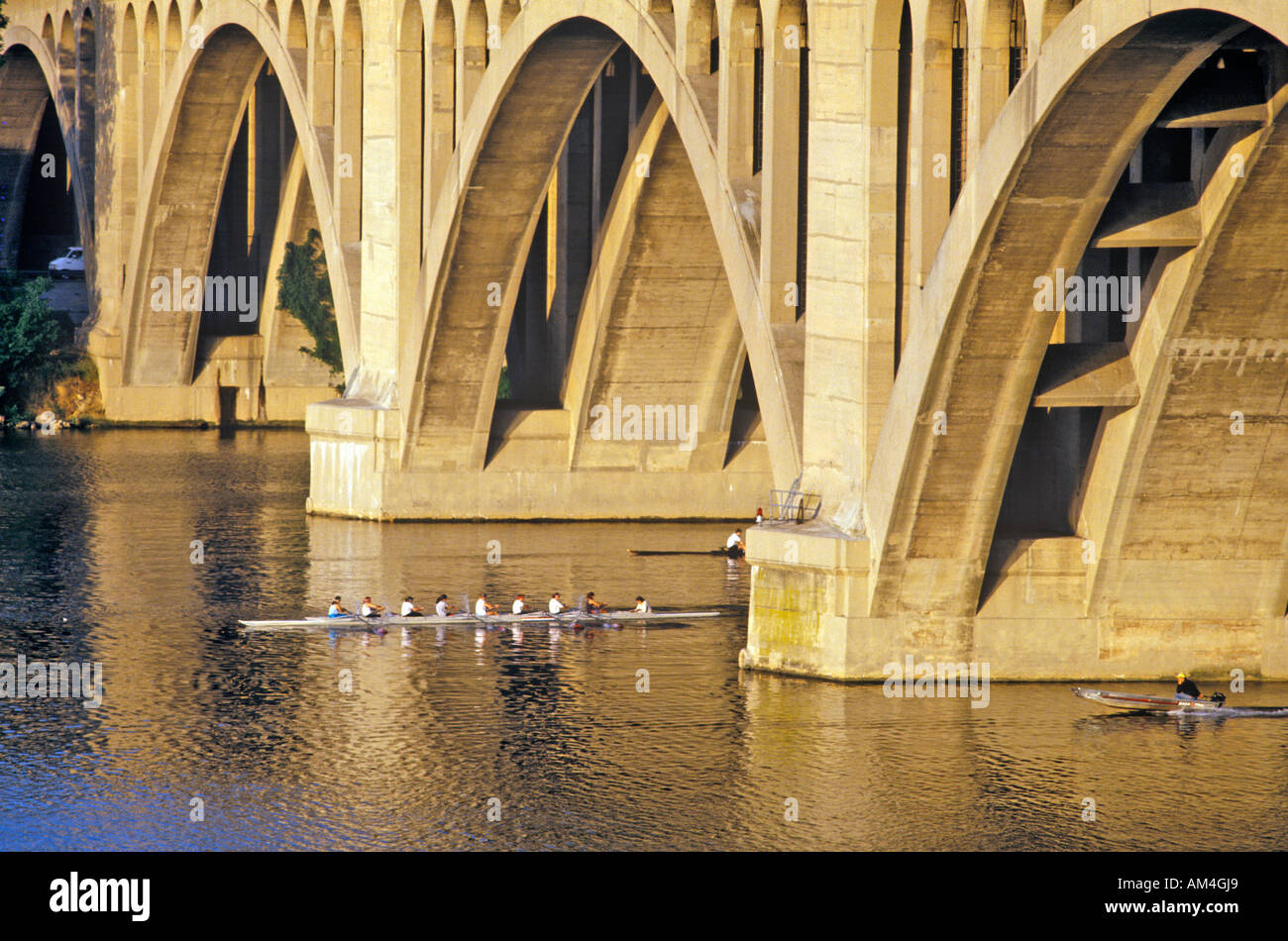 Sunrise on Francis Scott Key Bridge Rosslyn Washington DC Stock Photo ...