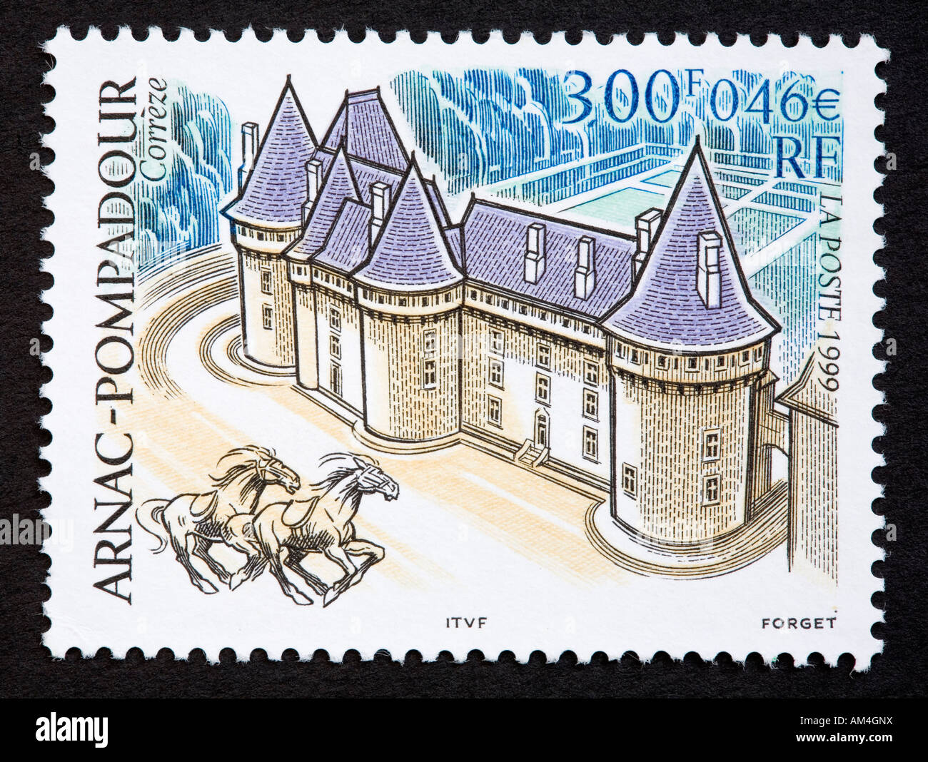 French postage stamp Stock Photo - Alamy