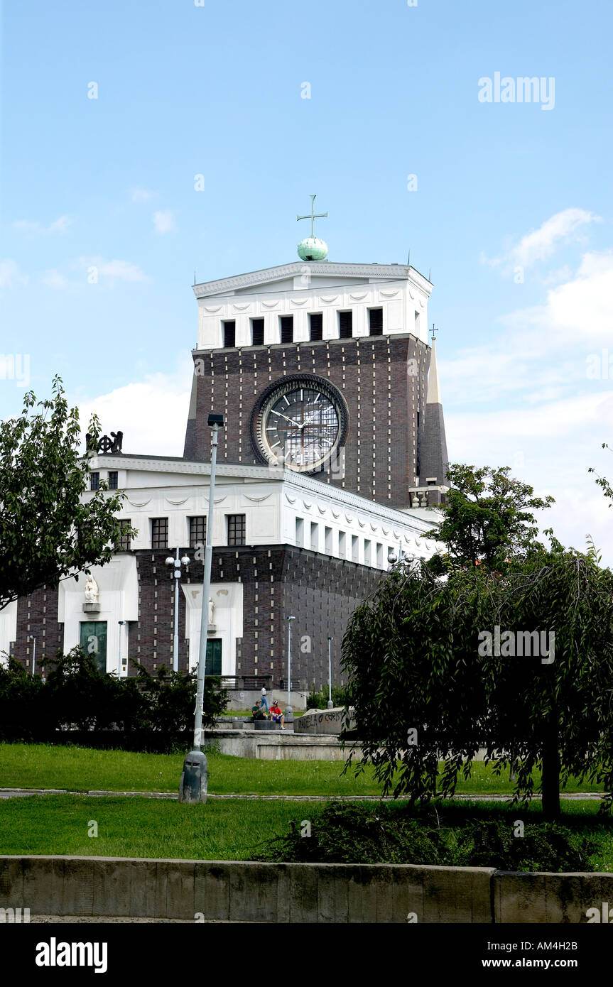 Sacred Heart Church, Prague City Images. Architect: Josef Pleznik Stock ...