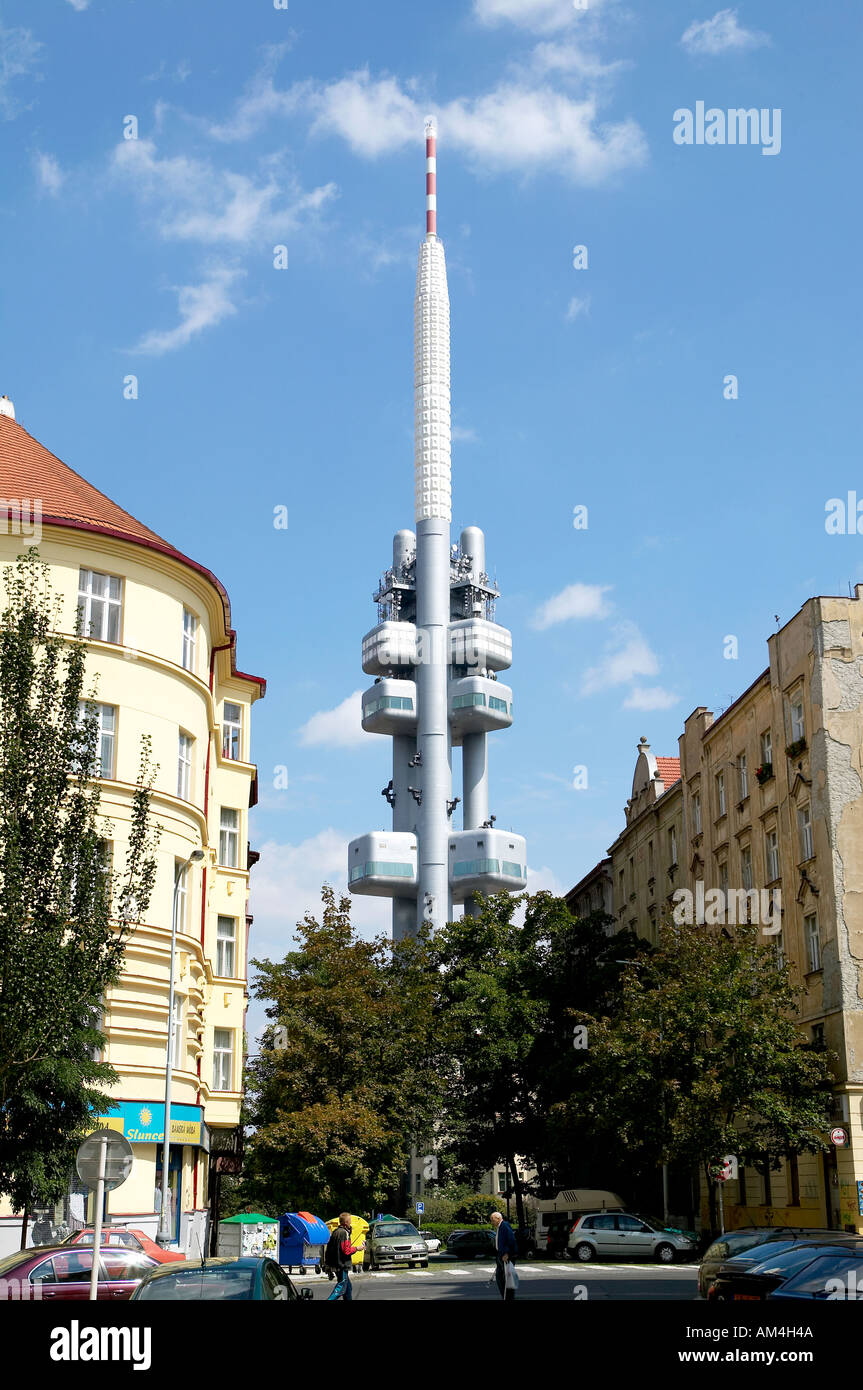 Zizkov T.V Tower, Prague City Images Stock Photo - Alamy