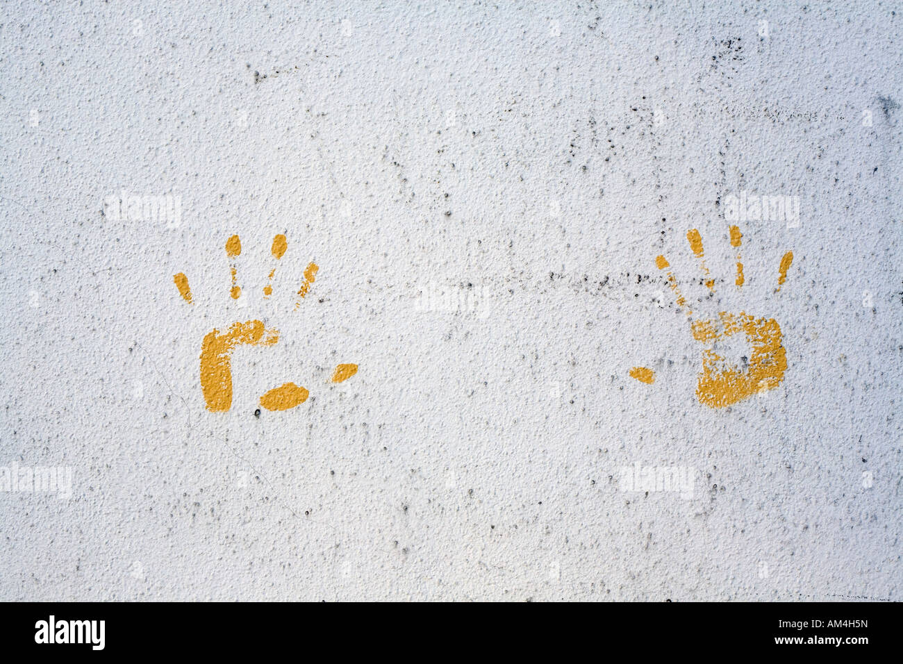 Hand prints on building wall hi-res stock photography and images - Alamy