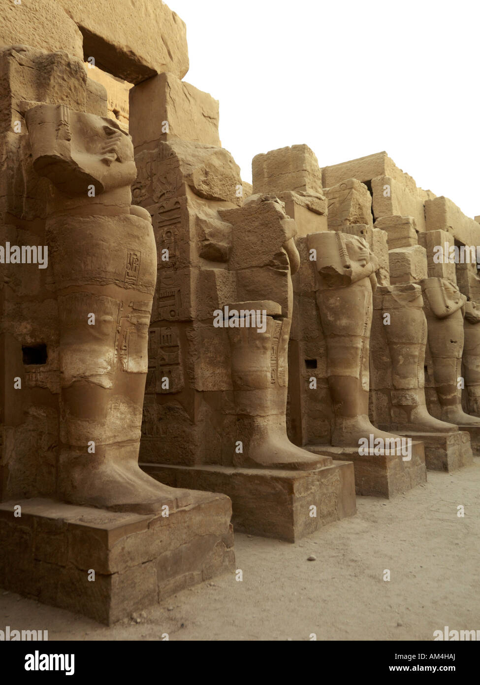 Osirian statues Karnak temple Egypt North Africa Stock Photo - Alamy