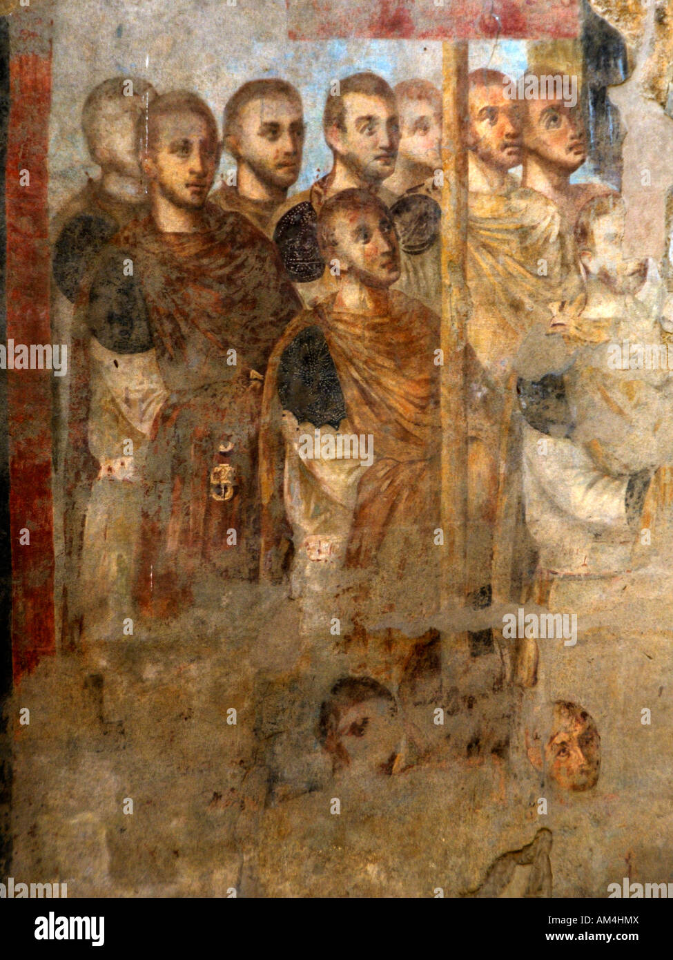 Christian fresco at Luxor temple Egypt North Africa Stock Photo - Alamy