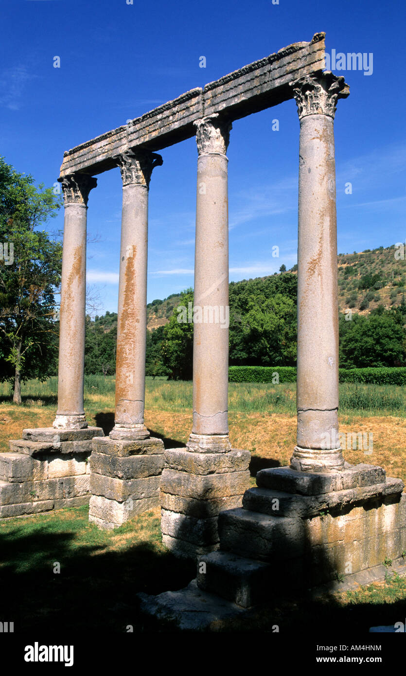 France, Alpes de Haute Provence, Riez, 1rst century roman columns Stock ...