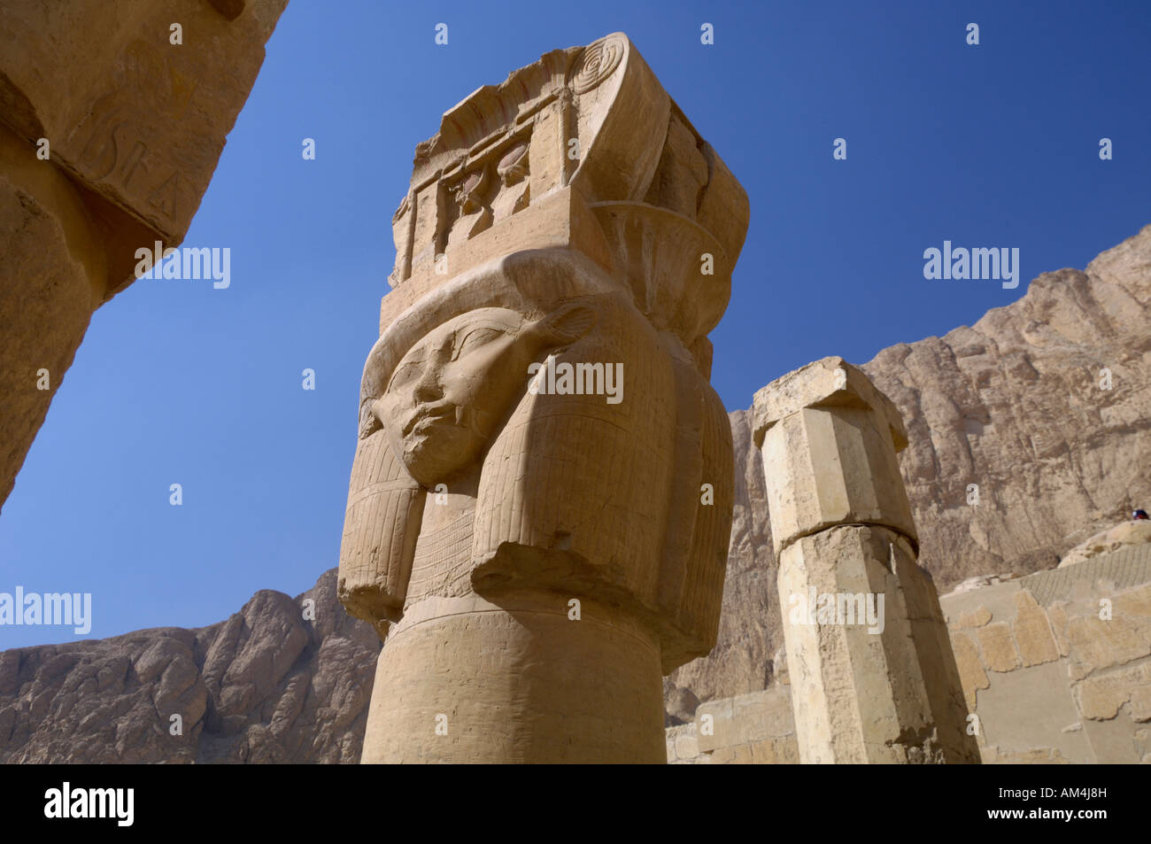 Hathor temple at Hatshepsut temple Egypt North Africa Stock Photo - Alamy