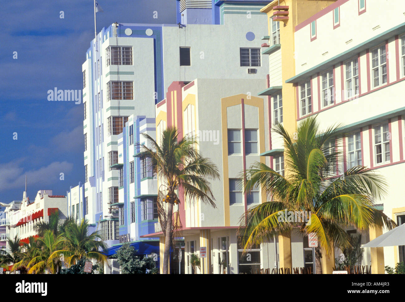 An Art Deco District south beach neighborhood Miami Florida Stock Photo ...