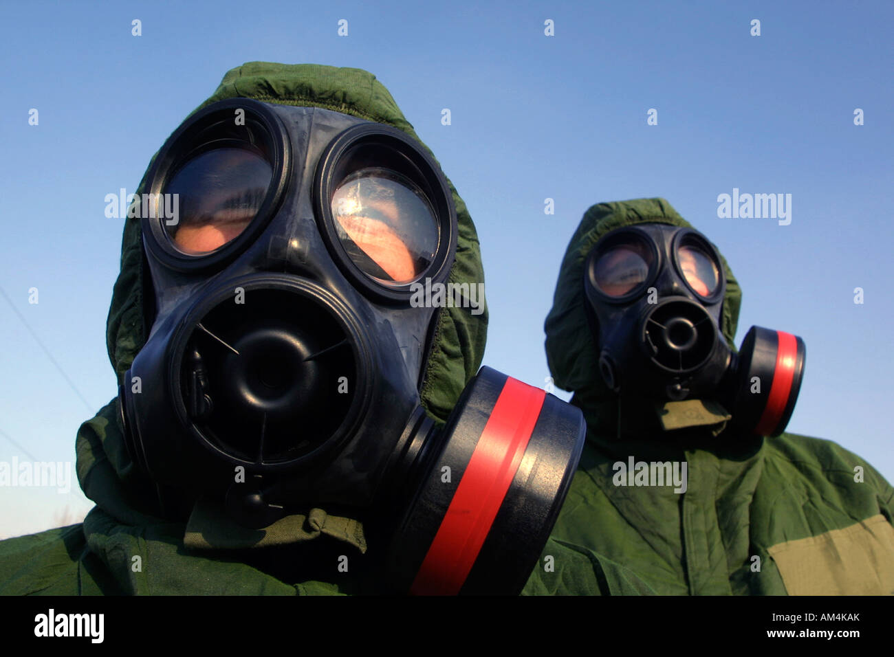 British Policemen wearing bioterrorism protection suits Stock Photo - Alamy