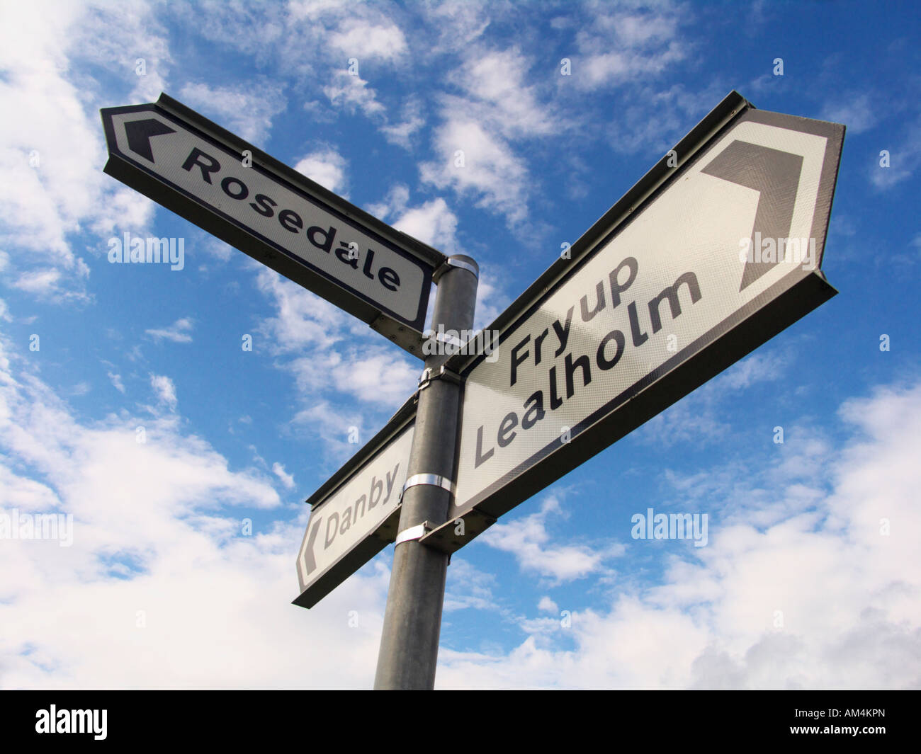 Road sign in Eskdale, North Yorkshire, England, UK Stock Photo - Alamy