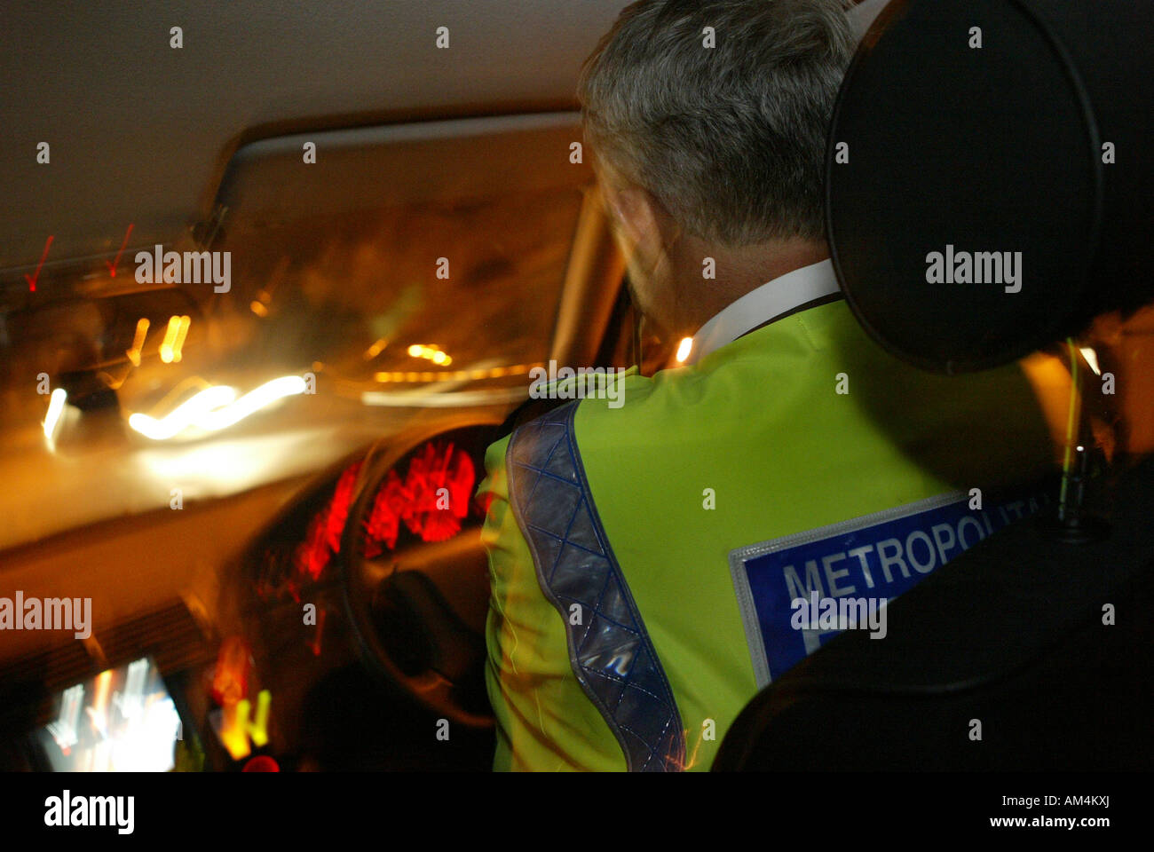 English police car night hi-res stock photography and images - Alamy