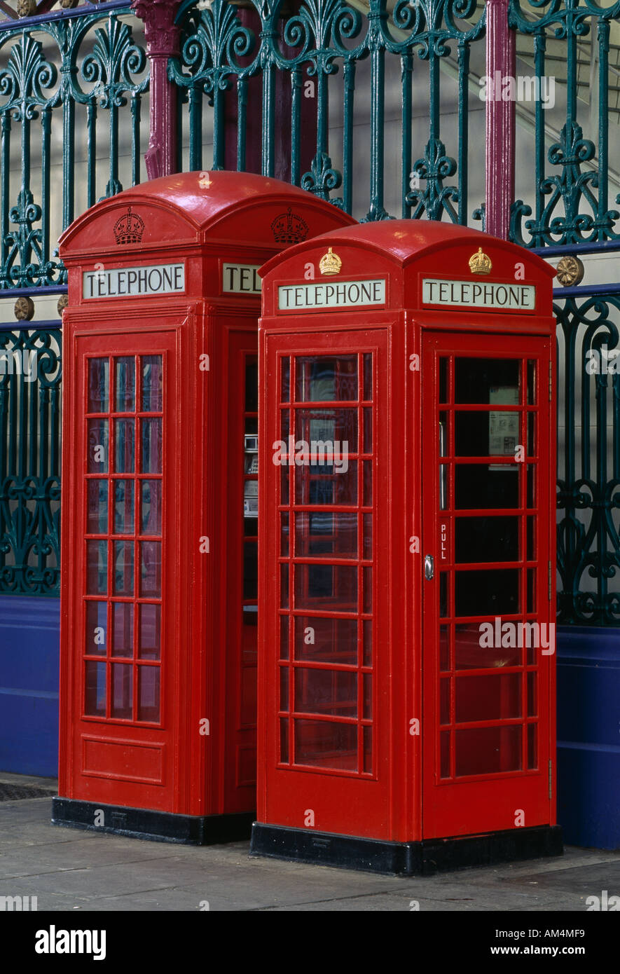 Red Telephone Boxes, Smithfield Market, London. Examples of K2 and K6 ...