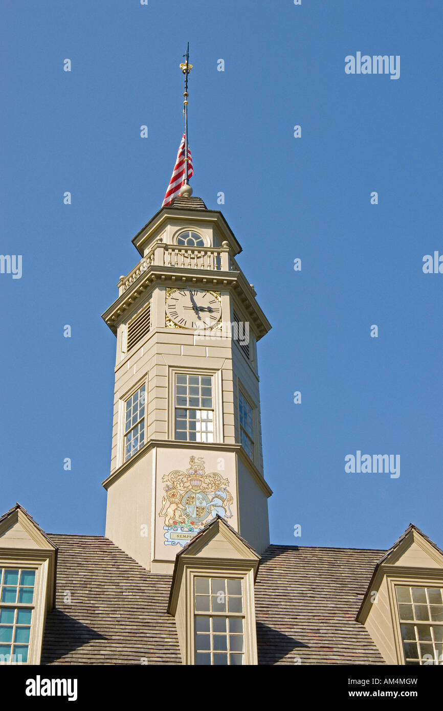 Colonial Williamsburg capitol building cupola Stock Photo - Alamy
