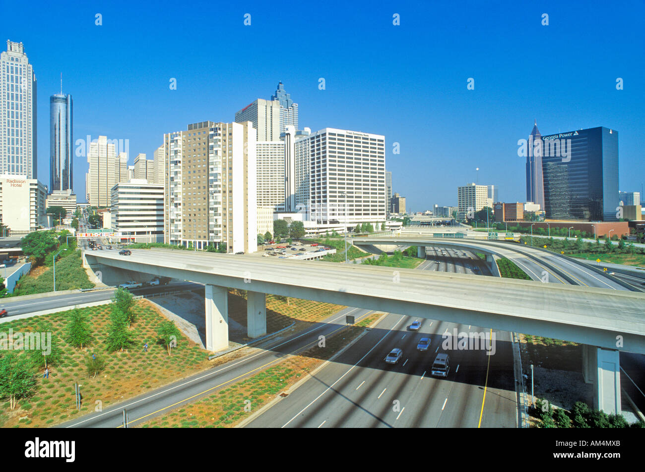 Skyline view of the state capital of Atlanta Georgia Stock Photo - Alamy
