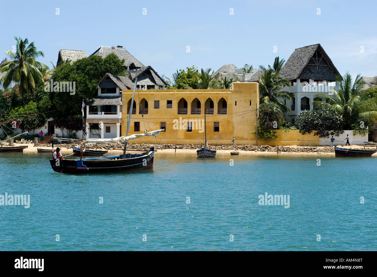 Kenya, Lamu island, Shela village, the hotel Kijani House Stock Photo ...