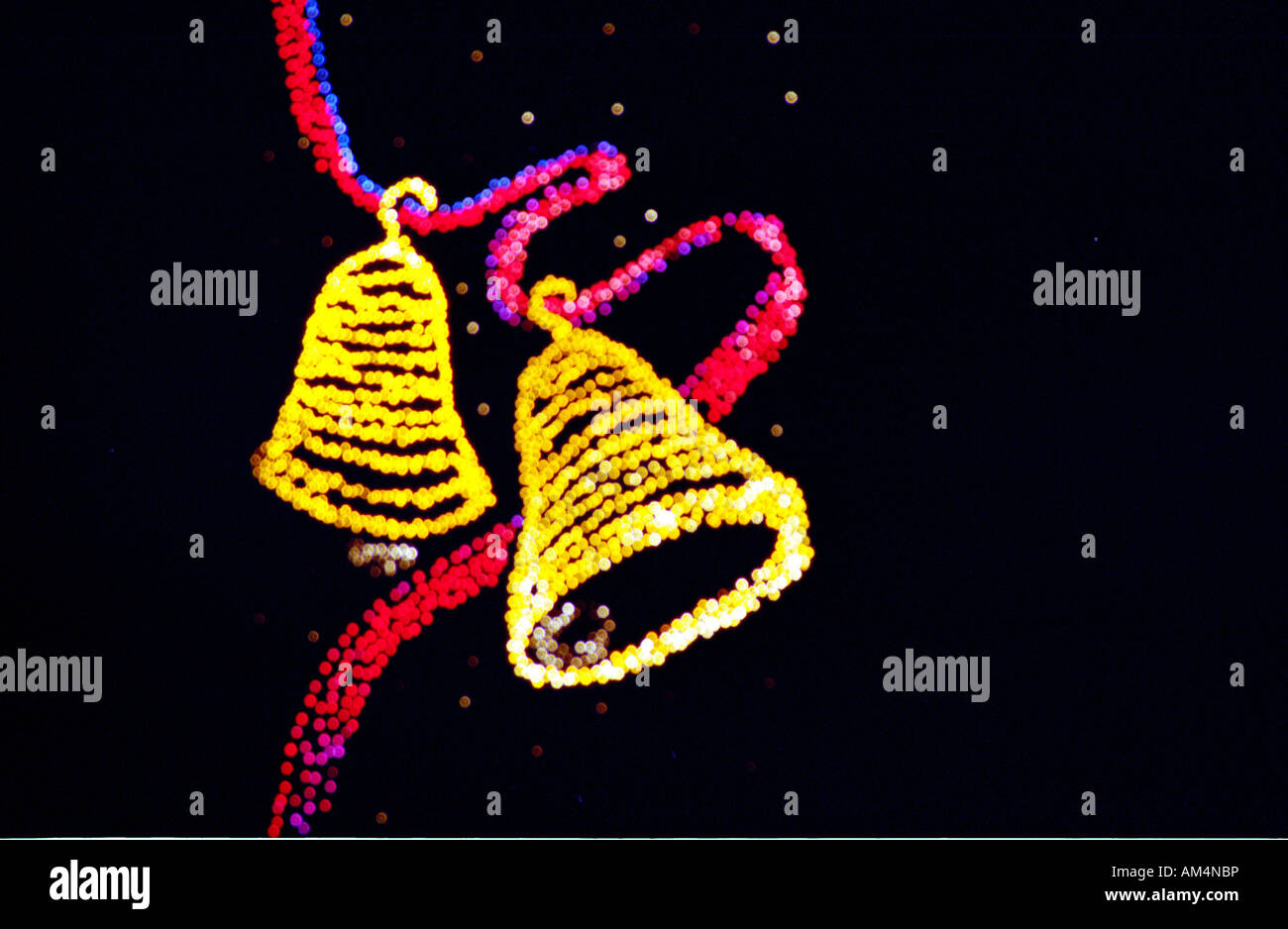 Jingle Bell flying Christmas lights decorated celebration carnival ...