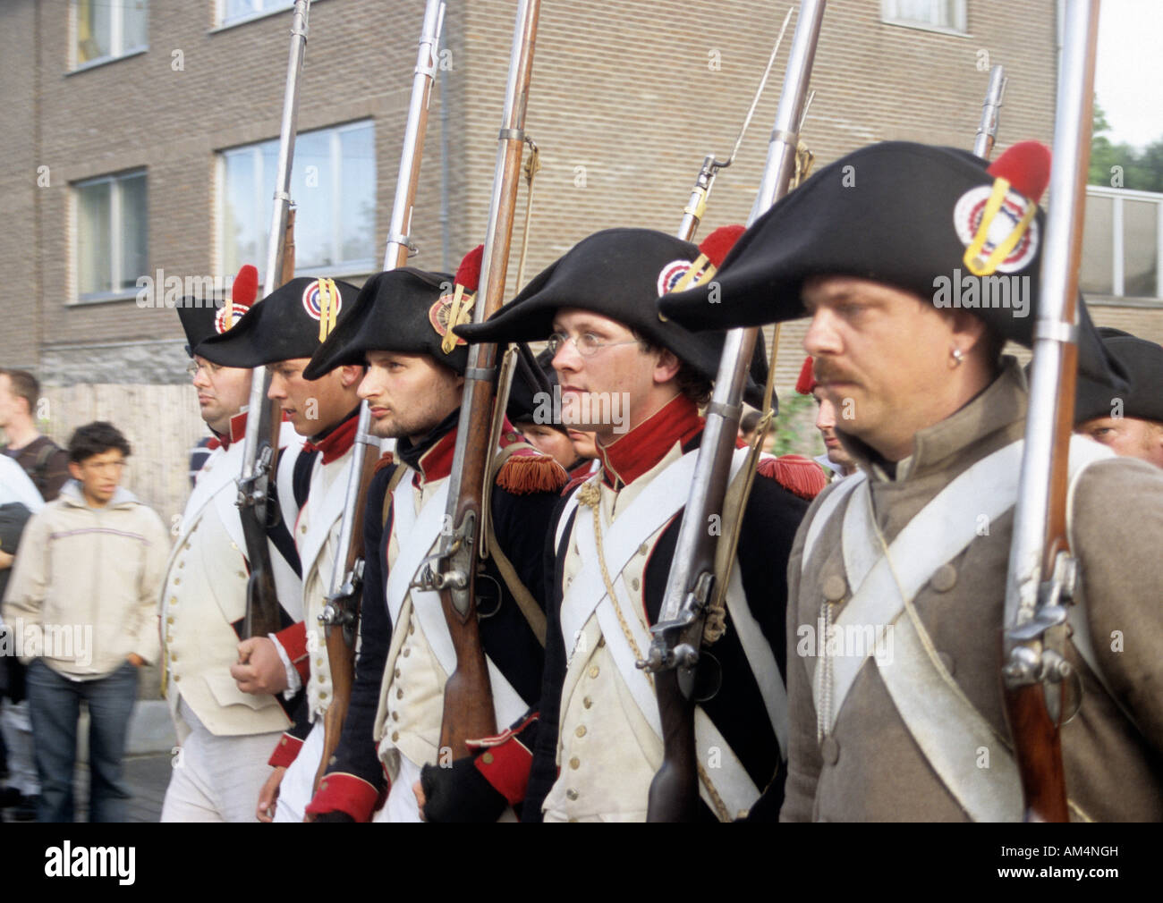 Re-enaction of the battle of Waterloo in Plancenoit, Belgium Stock ...