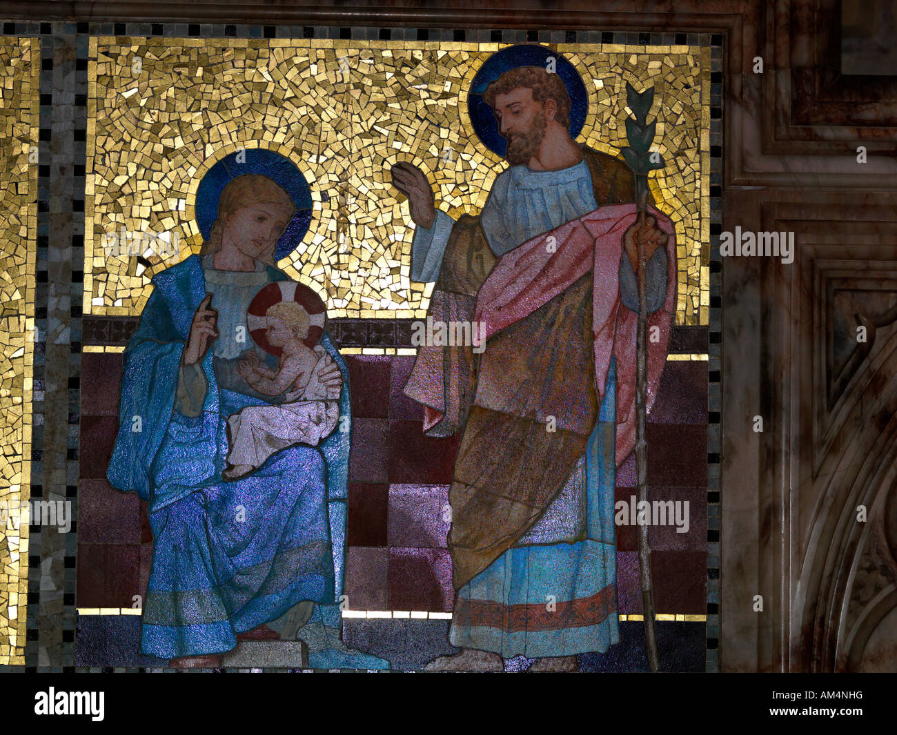 Mosaic of the Holy Family Holy Trinity Church Westcott Surrey Stock ...
