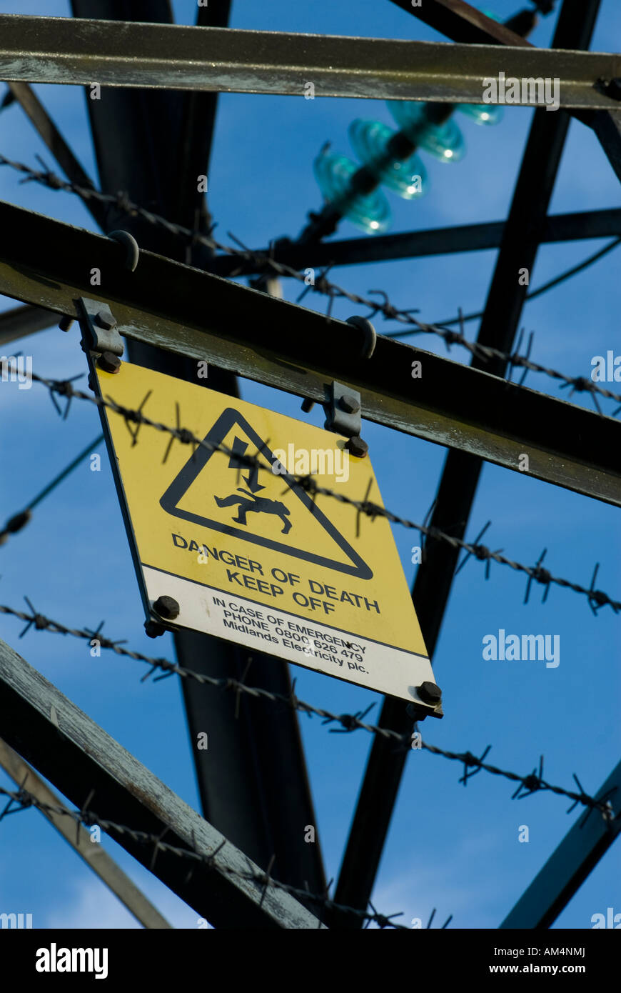 High tension danger death sign hi-res stock photography and images - Alamy