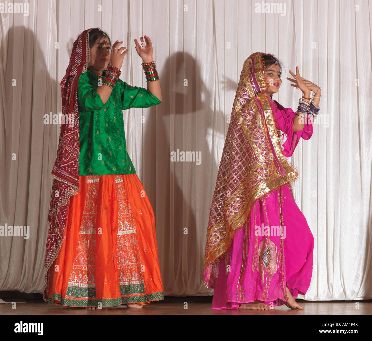 Two girls dancing Diwali Wandsworth Town Hall London Stock Photo - Alamy