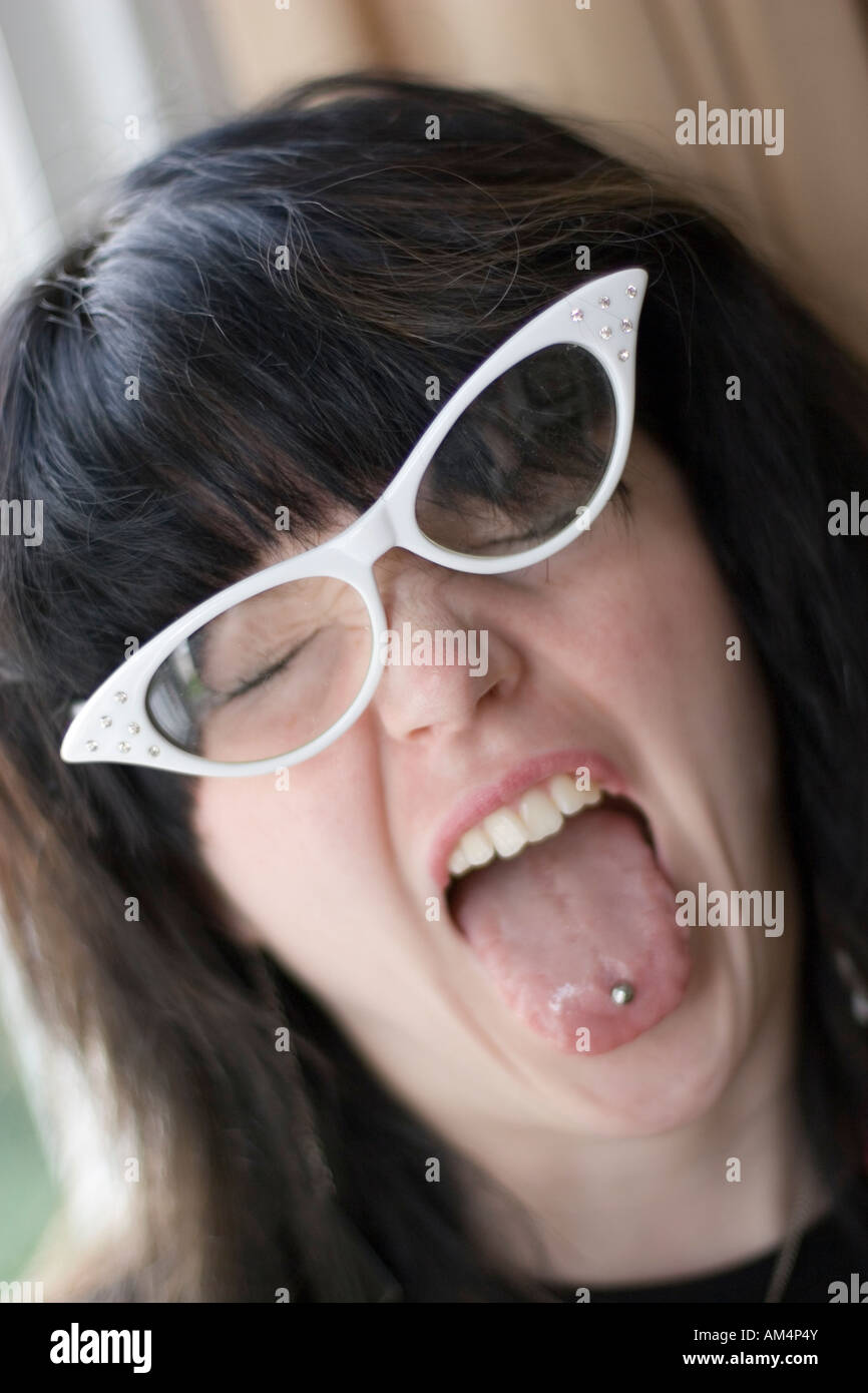 Girl pierced tongue hi-res stock photography and images - Alamy