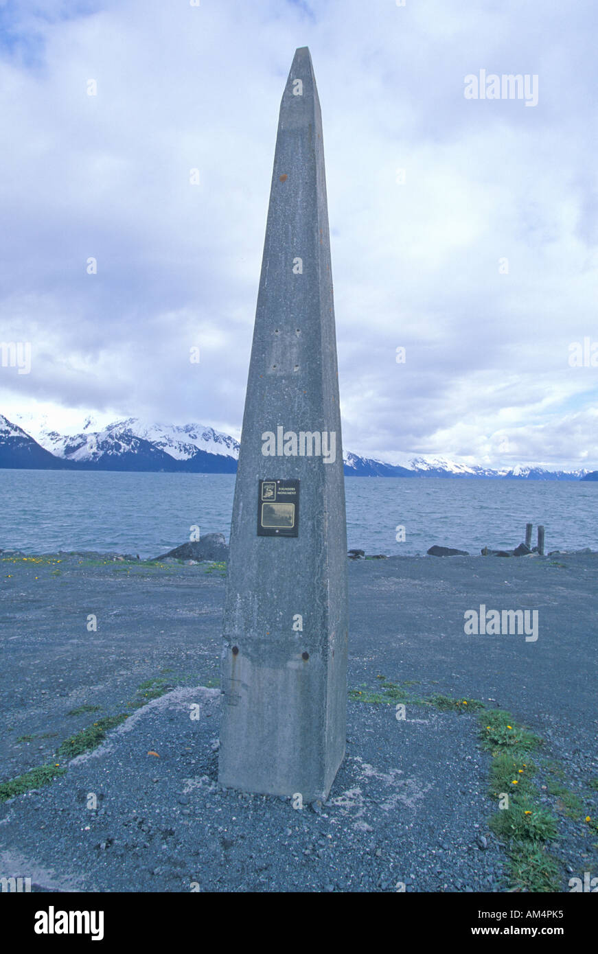 Founders Monument in Seward Alaska Stock Photo - Alamy