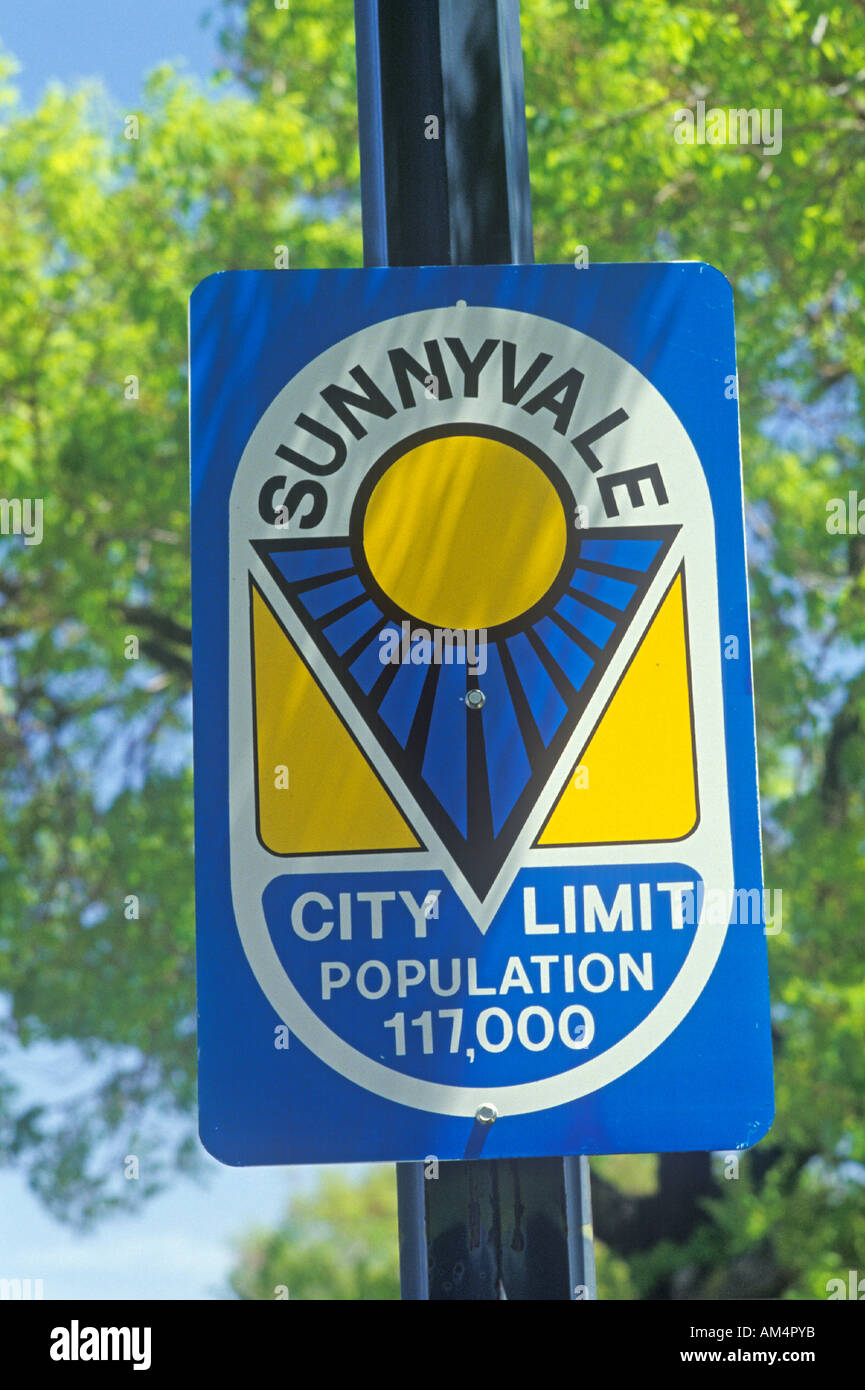 Sunnyvale City Limit sign Sunnyvale Silicon Valley California Stock ...