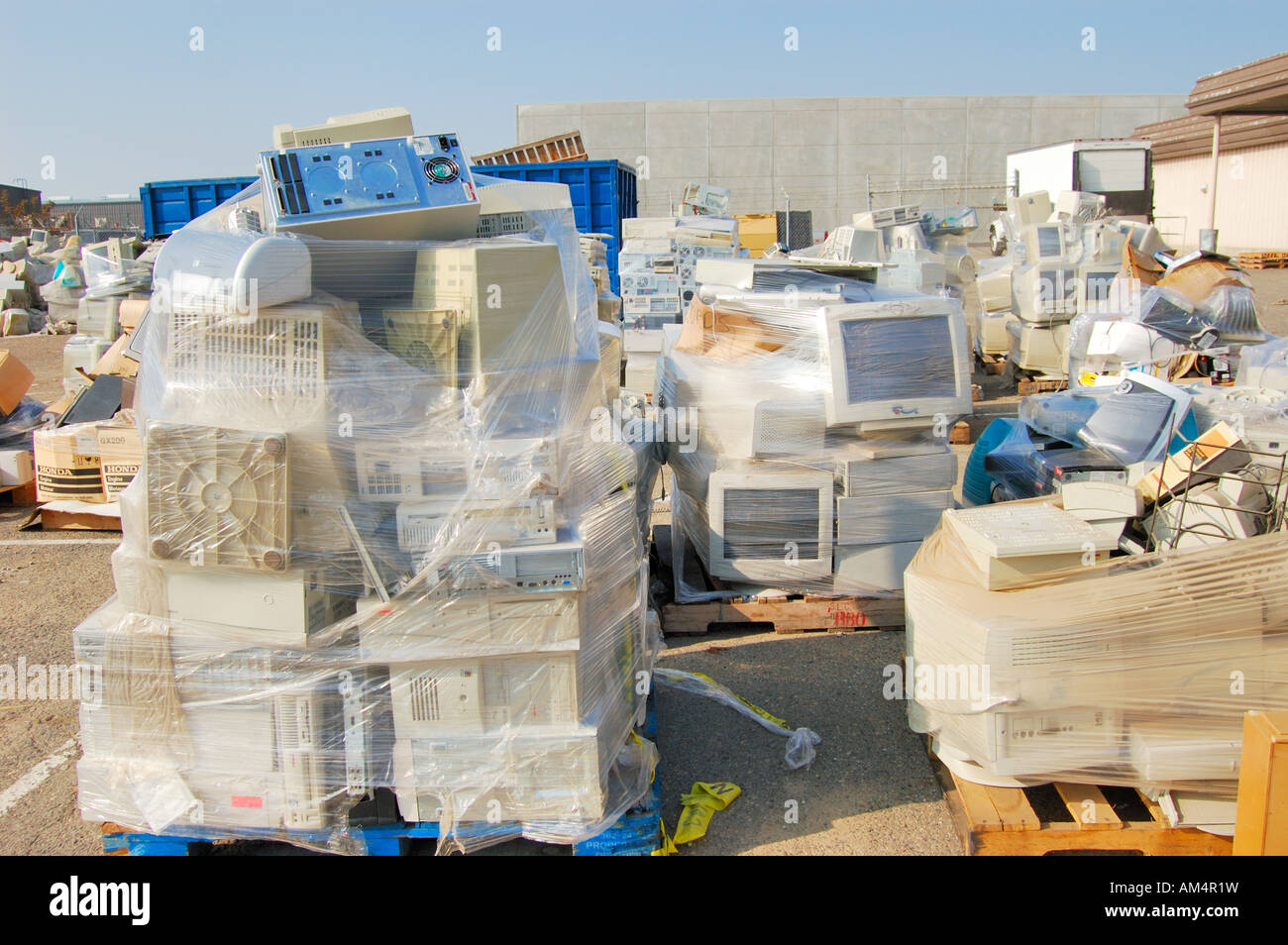 E Waste electronic waste used computers awaiting disposal at a school ...