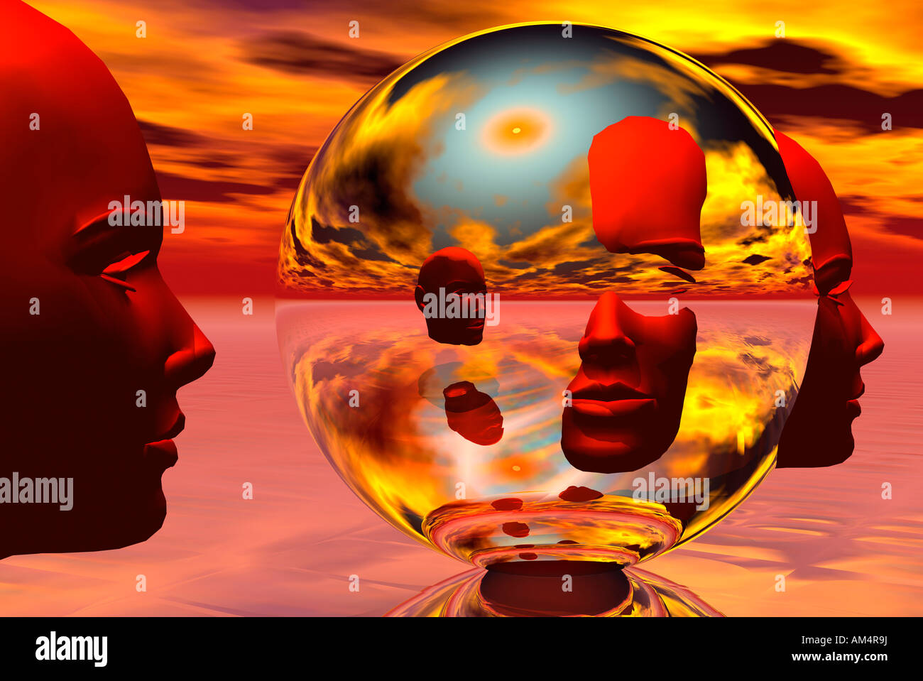 Female Intuition A 3D Conceptual Image Stock Photo - Alamy