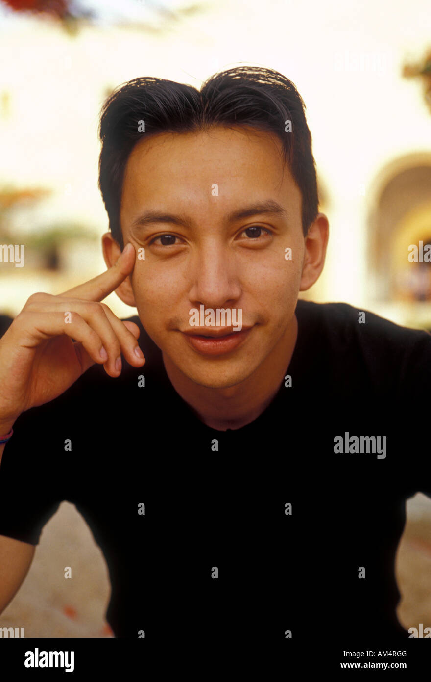 1, one, Mexican man, young adult man, young man, eye contact, front ...