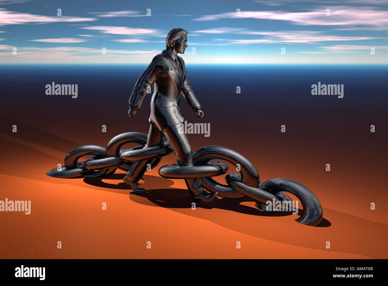 A Link In The Chain,A 3D Conceptual Graphioc Image Stock Photo - Alamy