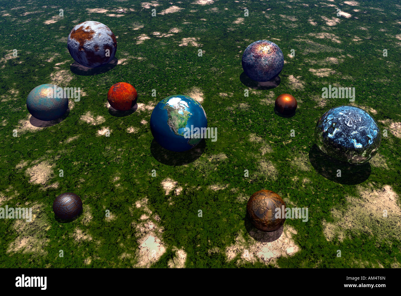 Marbles A 3D Conceptual Graphic Image Stock Photo - Alamy