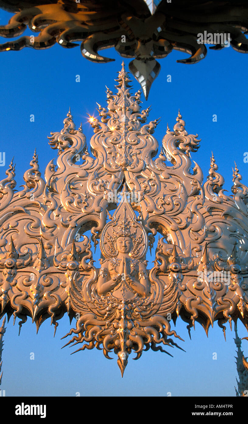 Thailand, Chiang Rai Province, Wat Rong Khun also called Silver Temple ...