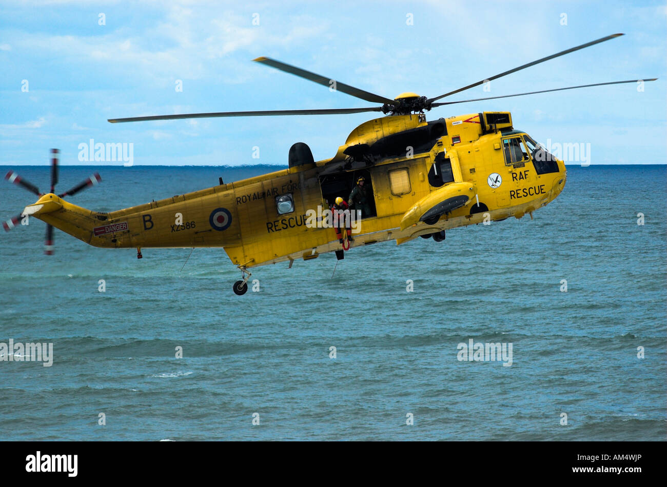 RAF Sea King Helicopter On a Training Exercise in Whitby North ...