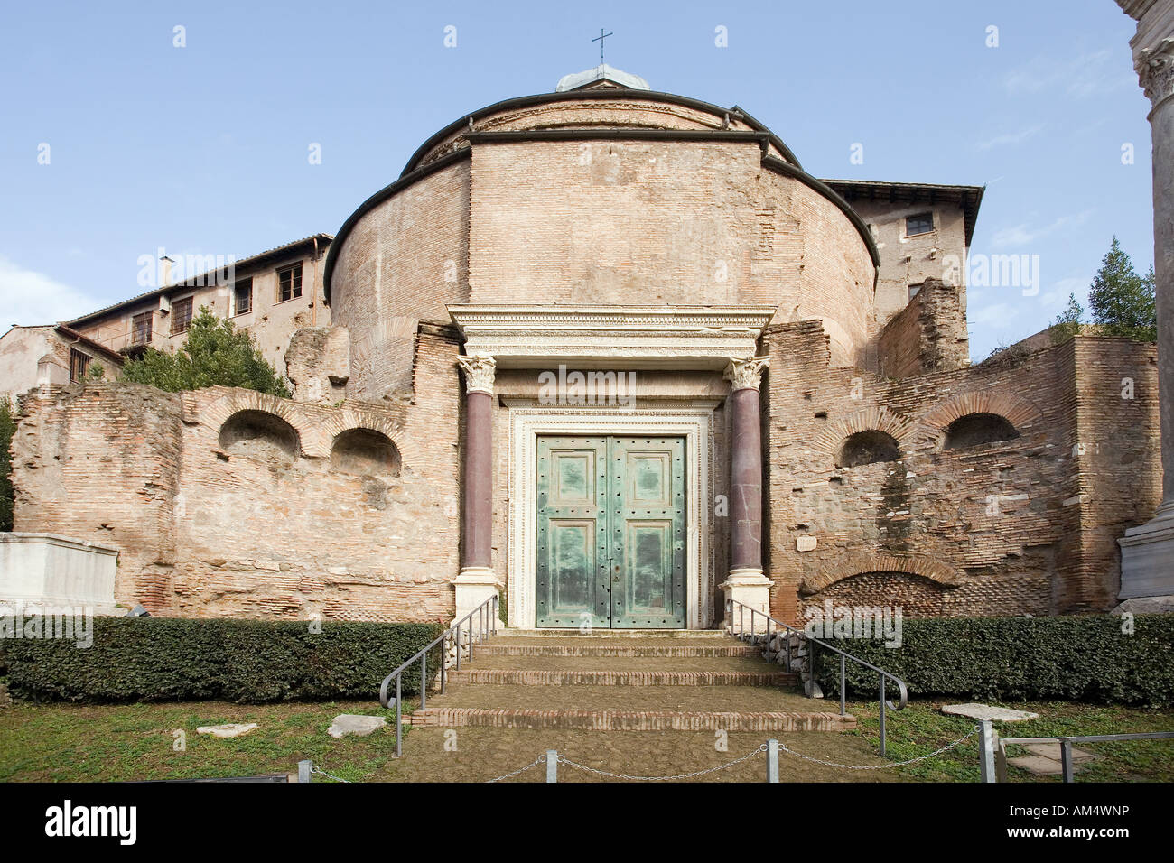The Roman Forum, Temple of Romulus, Rome, Italy Stock Photo - Alamy