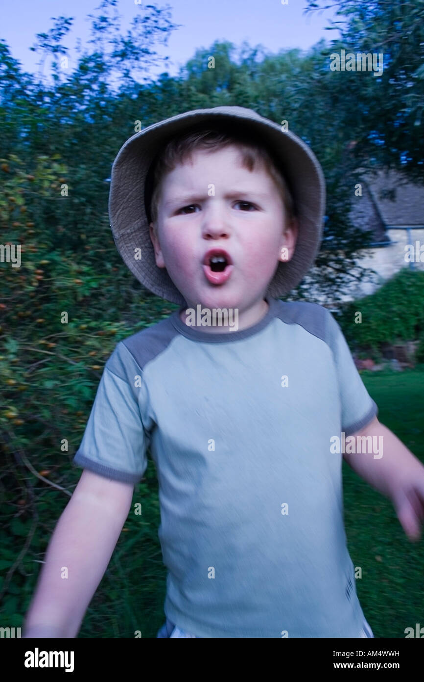Kid running angry hi-res stock photography and images - Alamy