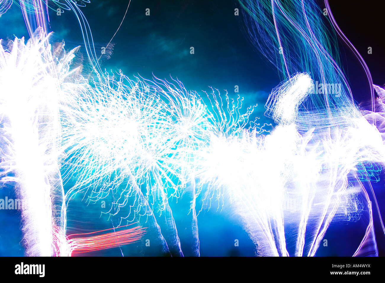 Dynamic fireworks hi-res stock photography and images - Alamy