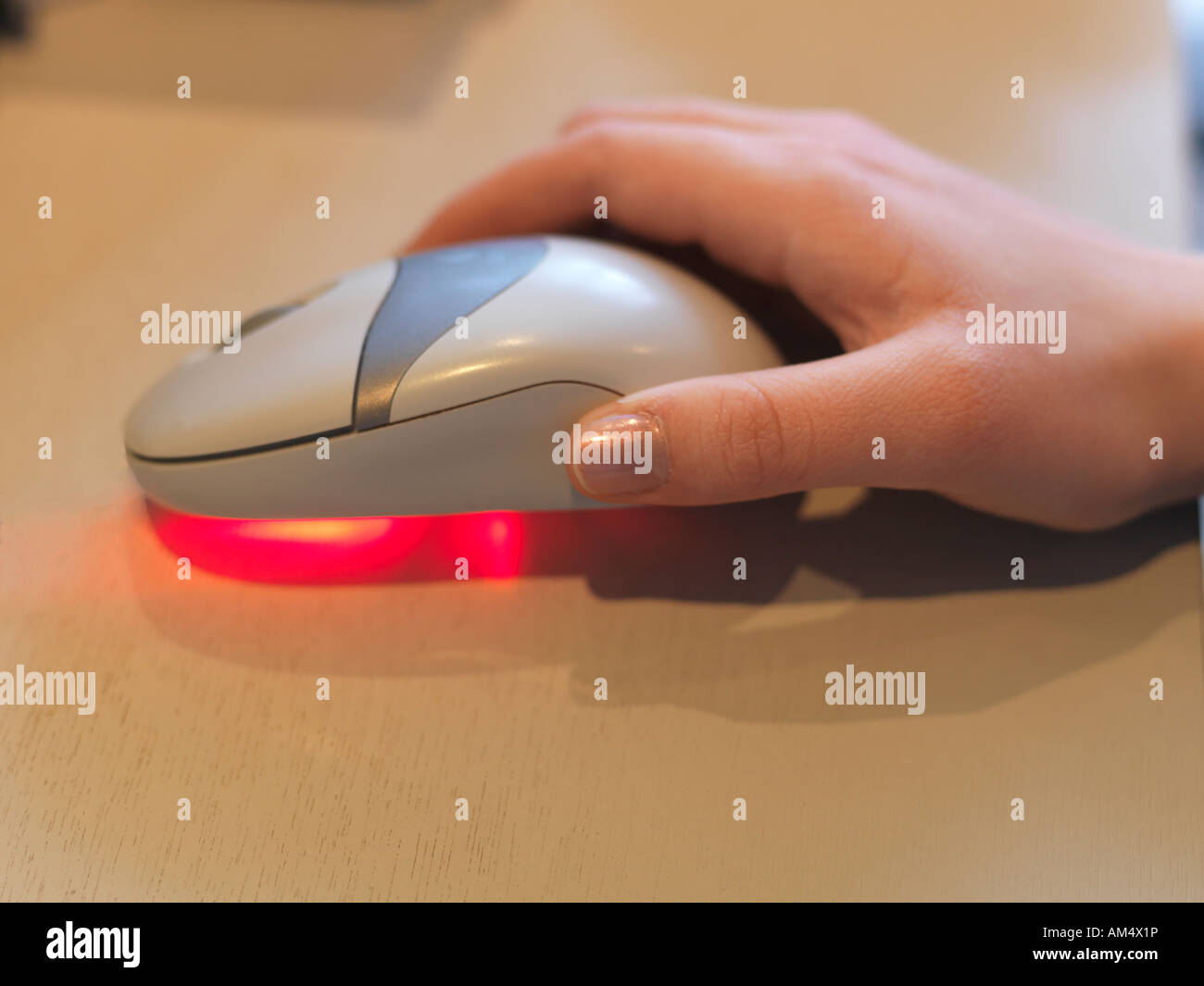 Optical Mouse in Use Stock Photo - Alamy