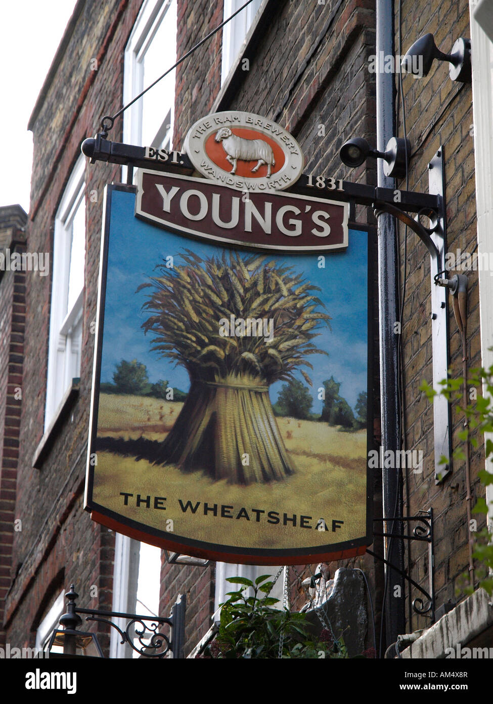 Sign at the Wheatsheaf pub Stoney street Borough Market Stock Photo - Alamy