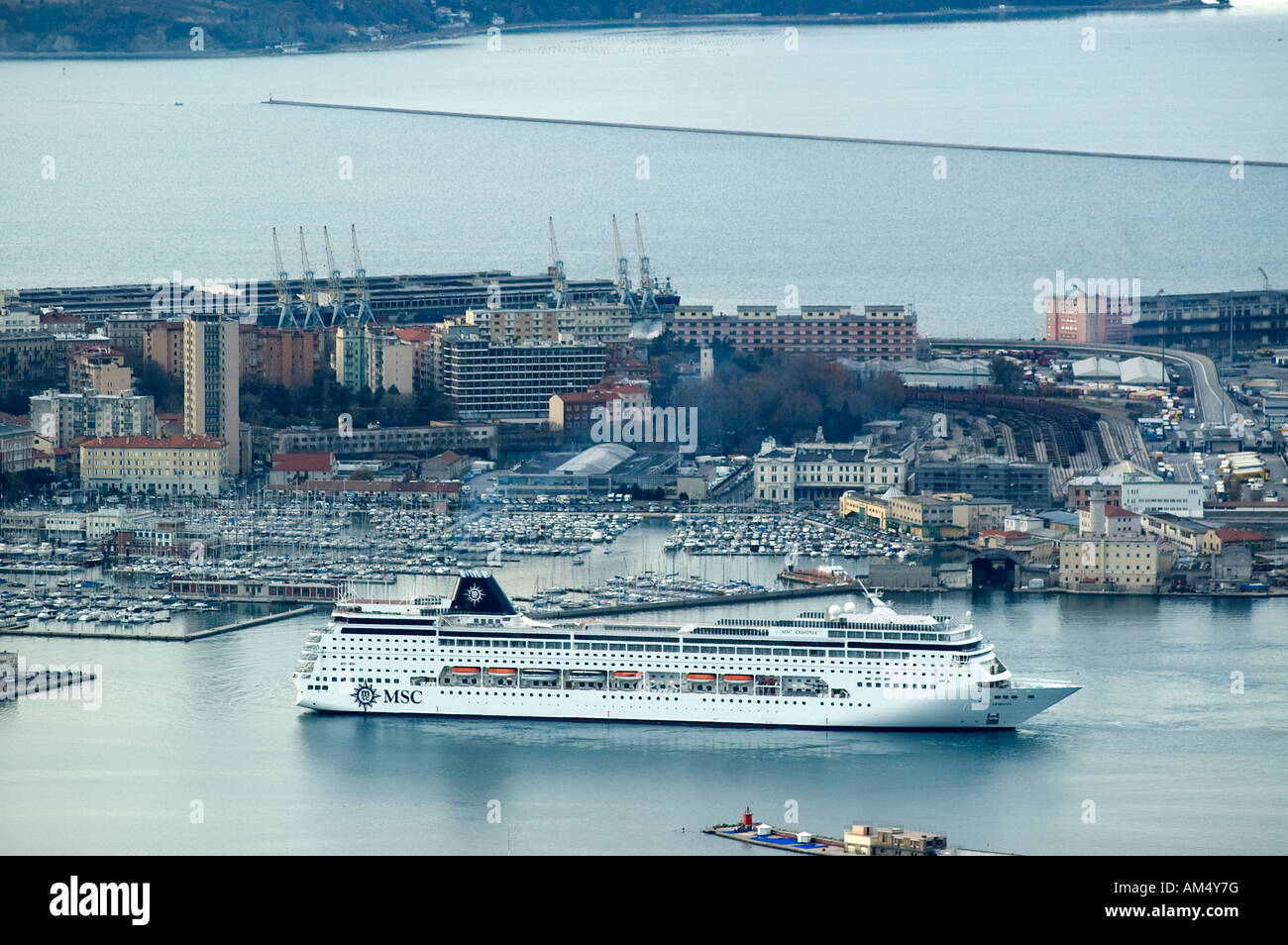 The harbour of Trieste Stock Photo - Alamy