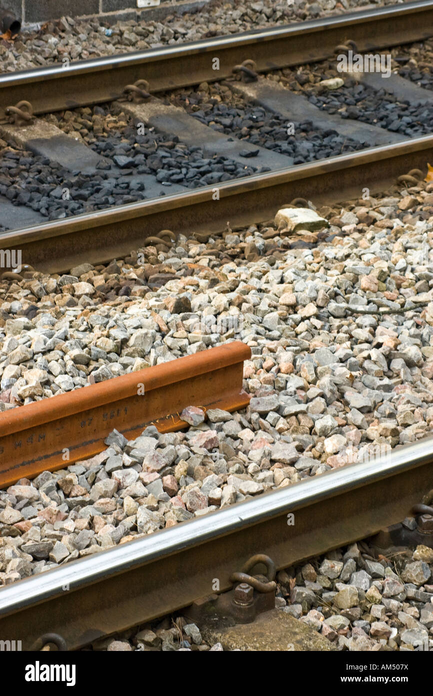 Rail tracks cut line hi-res stock photography and images - Alamy