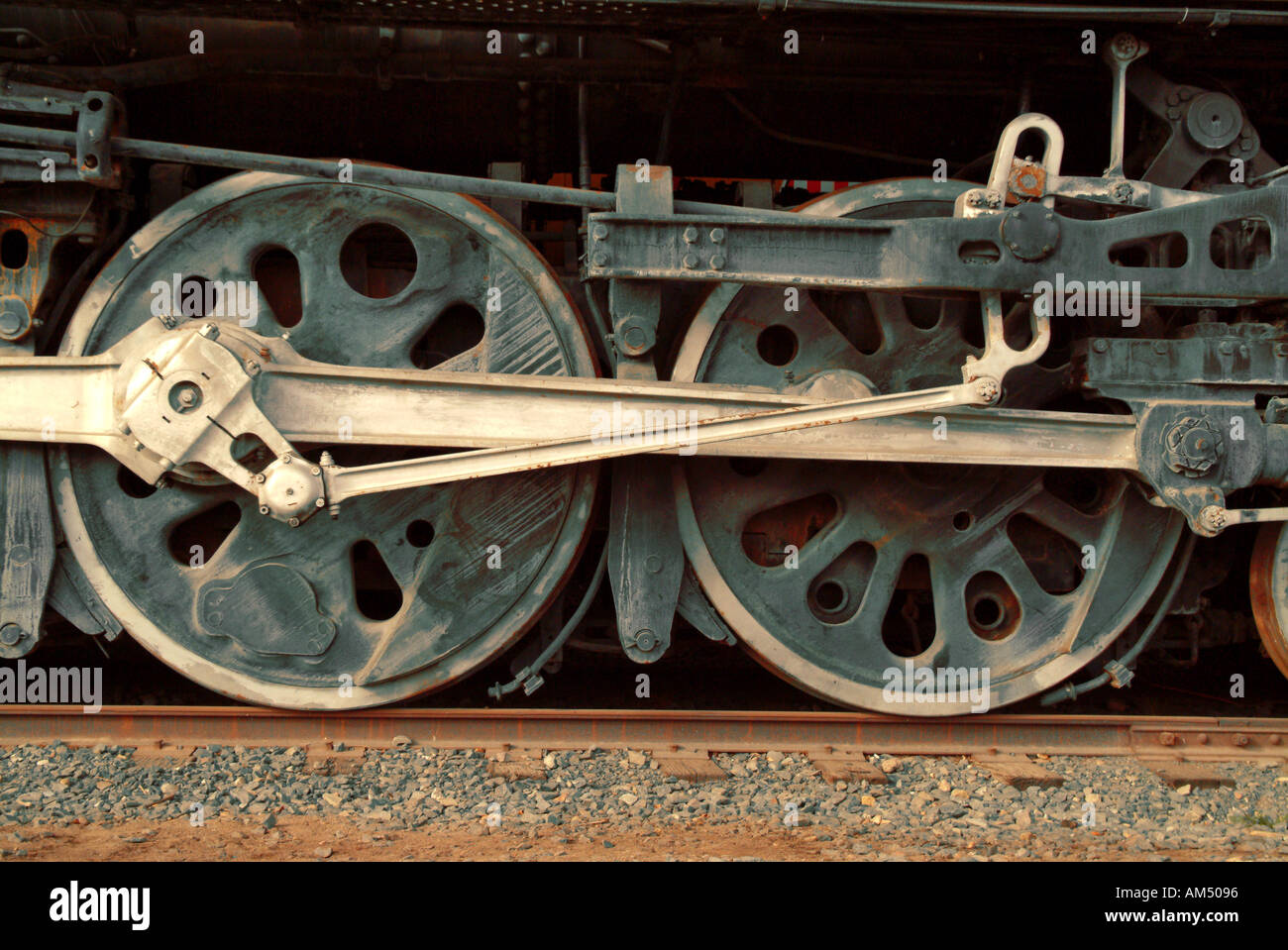 old antique steam train wheels Stock Photo - Alamy