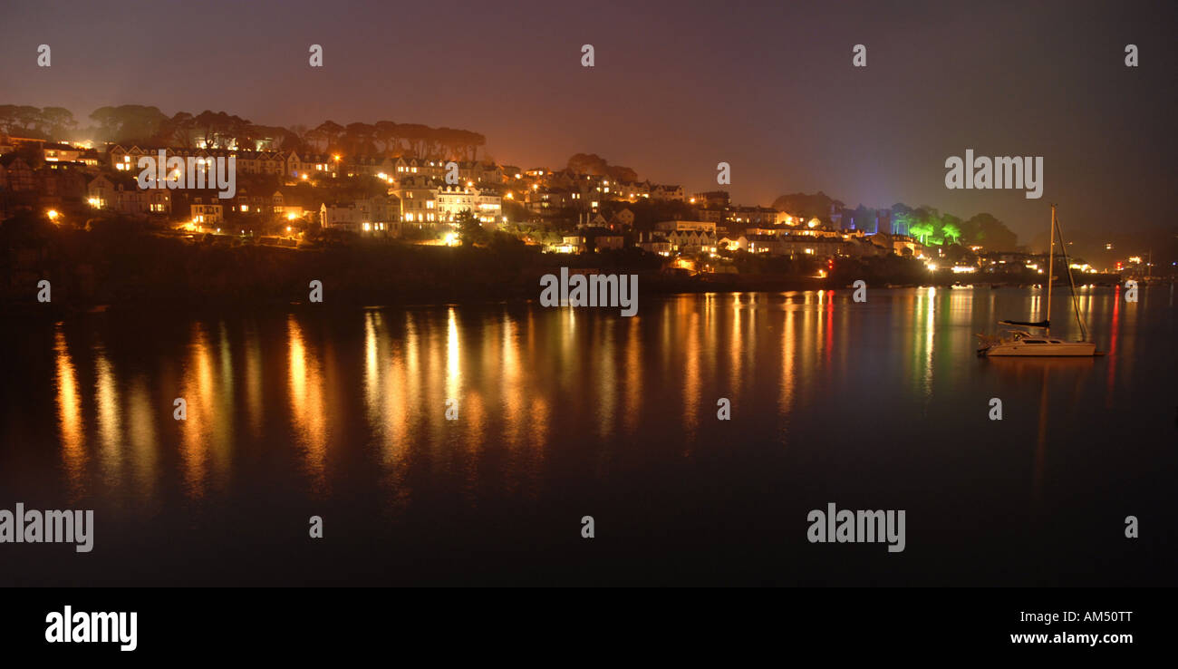 Fowey at night, Cornwall, England, UK Stock Photo - Alamy