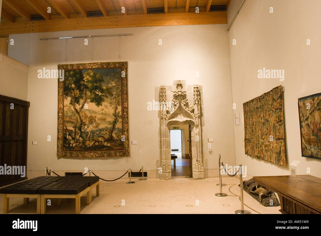 Interior at the Burrell Collection Museum Glasgow Scotland Stock Photo ...