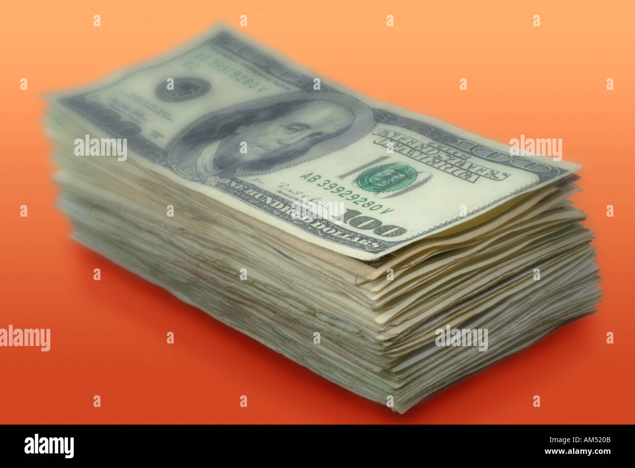 thick stack of American paper money $100 dollar bills Stock Photo - Alamy