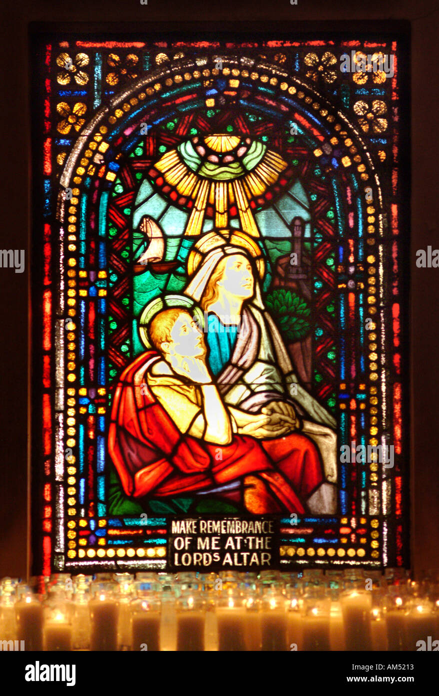 Church stained glass window Stock Photo - Alamy